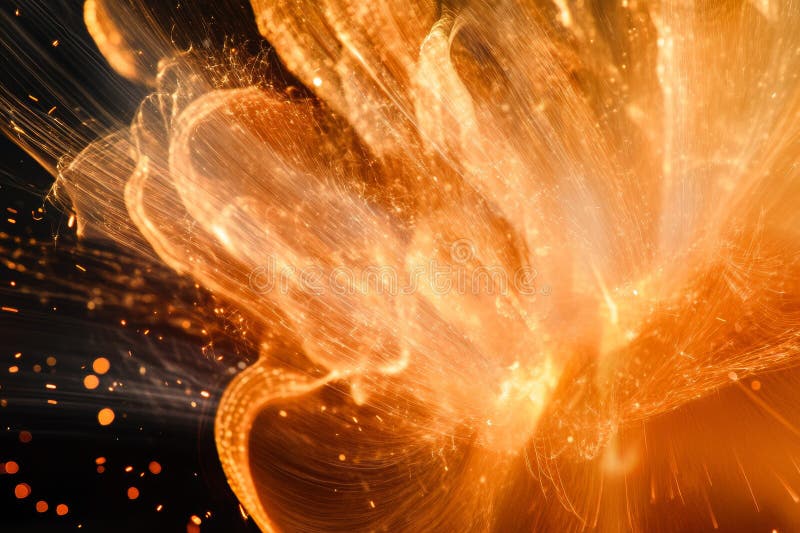 Orange Welding Sparks in Dynamic Motion. Stock Image - Image of blur ...