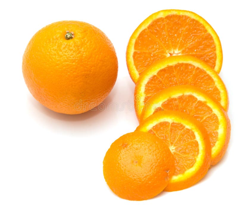 Orange on white background stock image. Image of refreshment - 100858225