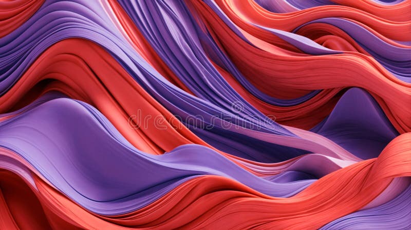 Orange White and Blue Abstract Background with Wavy Red and Purple ...