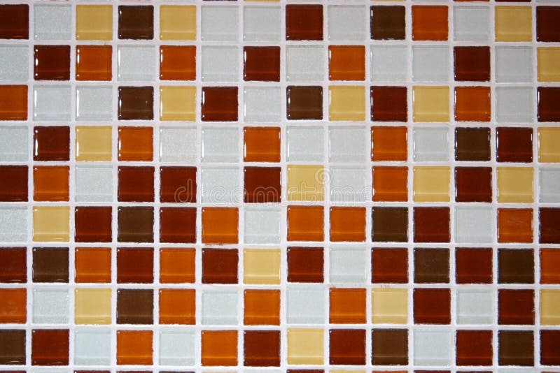 Orange White Brown Mosaic Tiles,pattern Seamless for Decoration Stock ...