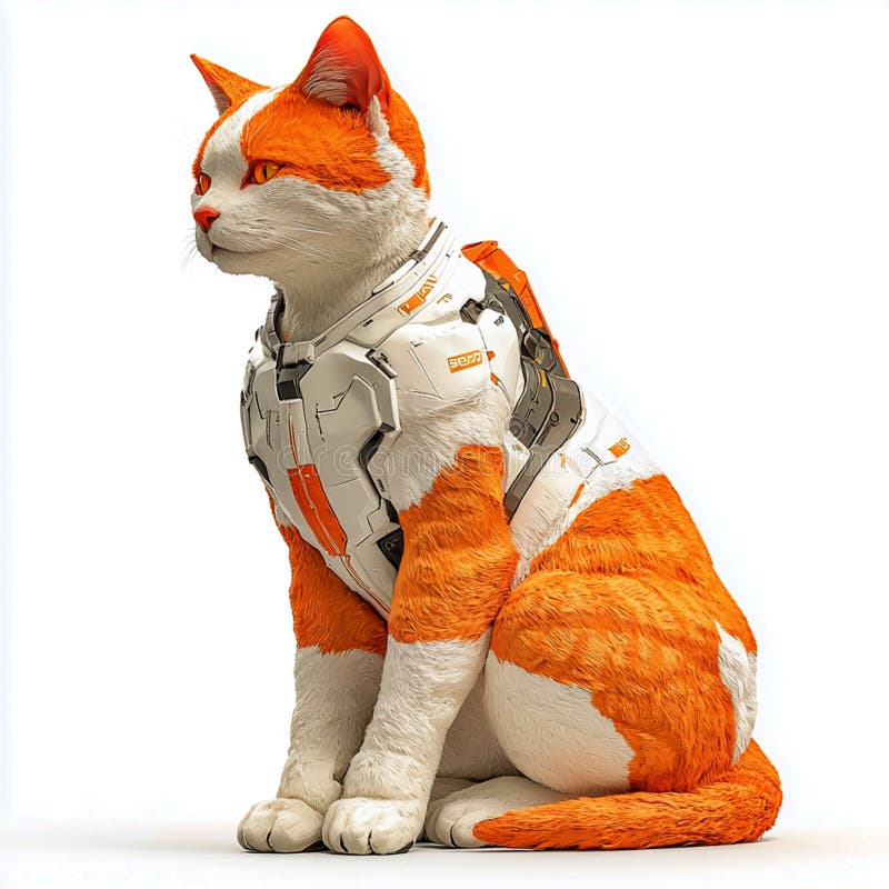 Sitting White Robot Cat Stock Illustrations – 125 Sitting White Robot ...