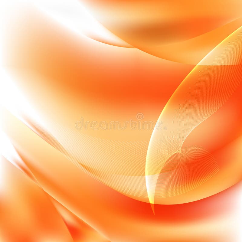 Orange and White Flow Curves Background Stock Vector - Illustration of ...