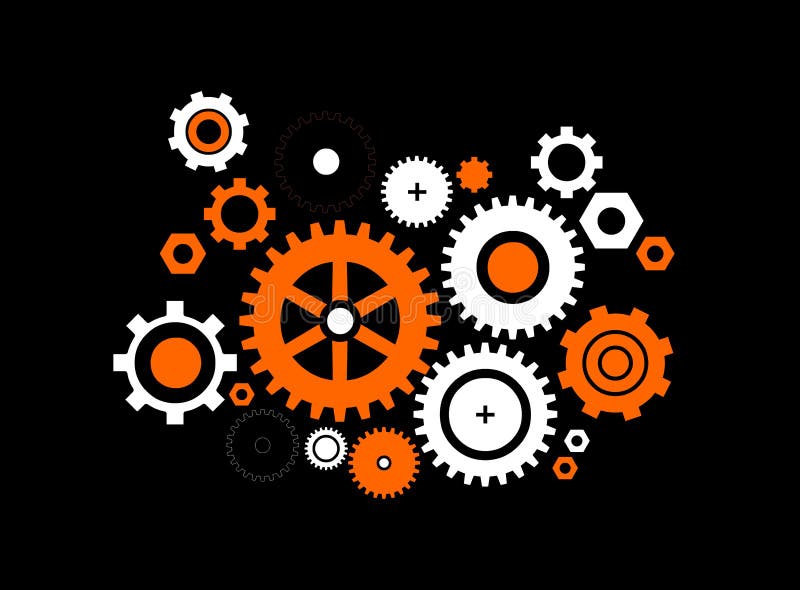 Creative gears stock vector. Illustration of abstract - 32528941