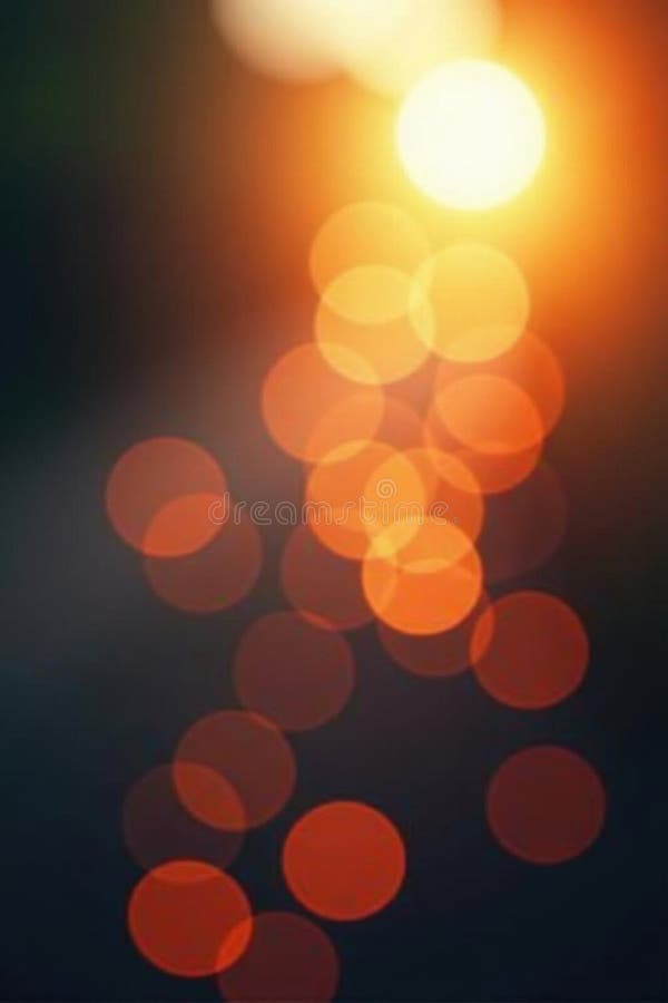 Orange and White Light Flares, Blurred Bokeh, Sun Reflection, Abstract ...