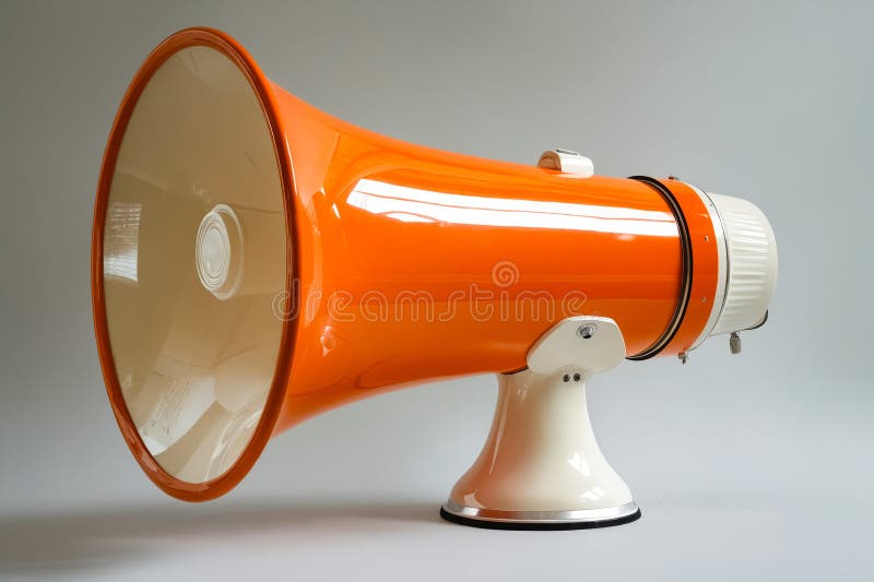 An Orange and White Megaphone on a White Background. Generative AI ...