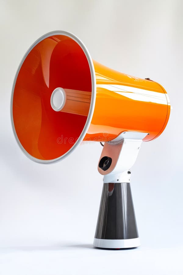 An Orange and White Megaphone on a White Background. Generative AI ...