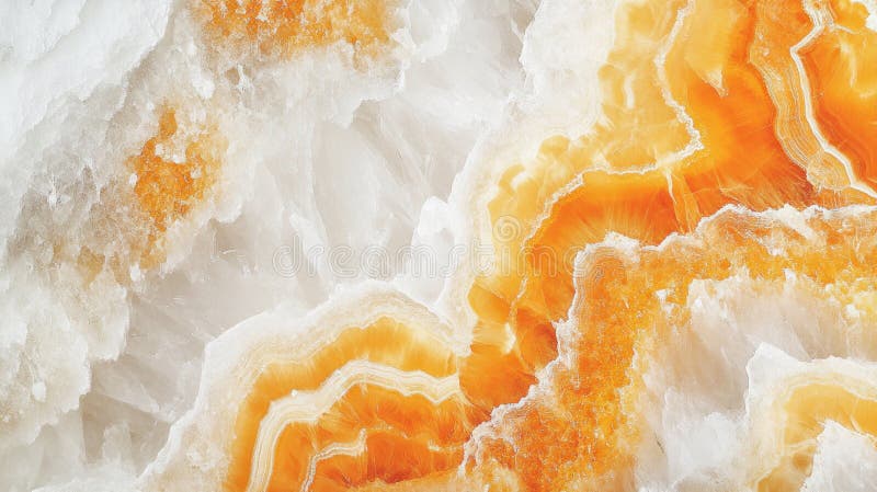 Orange and White Polished Agate Stone Texture with Natural Pattern ...