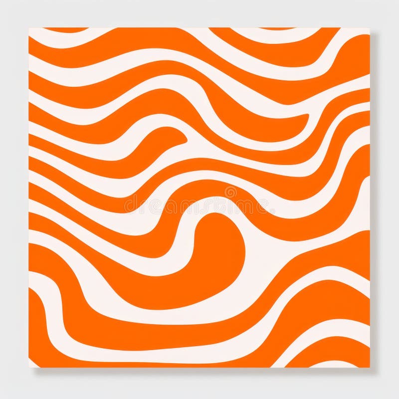 Orange and White Pop Art Doodle Poster with Graphic Design Elements ...