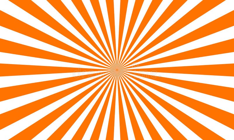 Orange and White Radial Sunburst Pattern Stock Vector - Illustration of ...