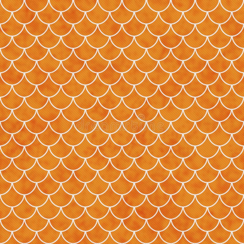 Orange and White Shell Tiles Pattern Repeat Background Stock Image ...