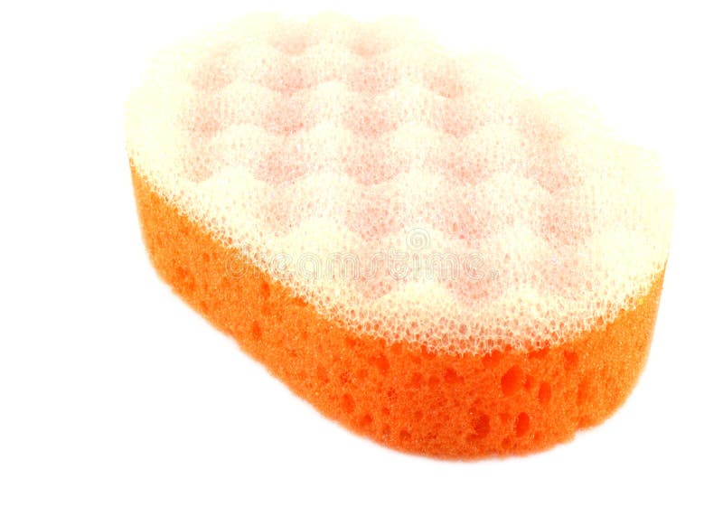 Orange&White sponge stock image. Image of textile - 17742145