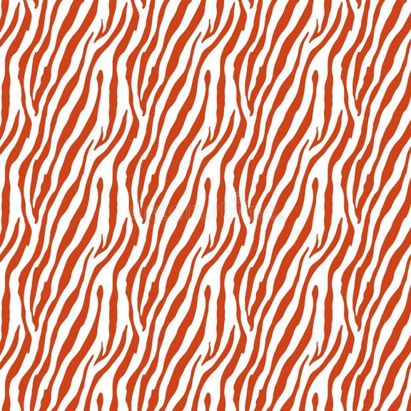 Orange and White Striped Zebra Pattern Texture Background Stock Vector ...