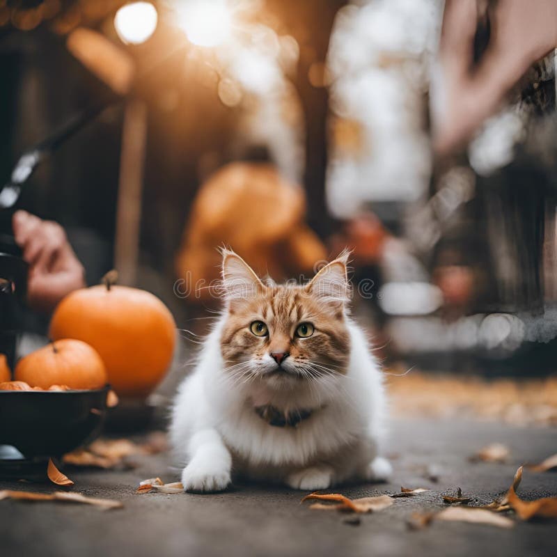 An Orange and White Tabby Cat is Resting in a Relaxed Position in a ...