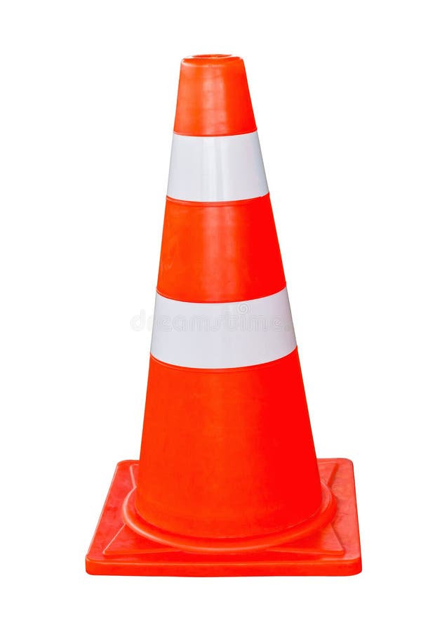 Orange and White Traffice Cone Stock Image - Image of road, border ...