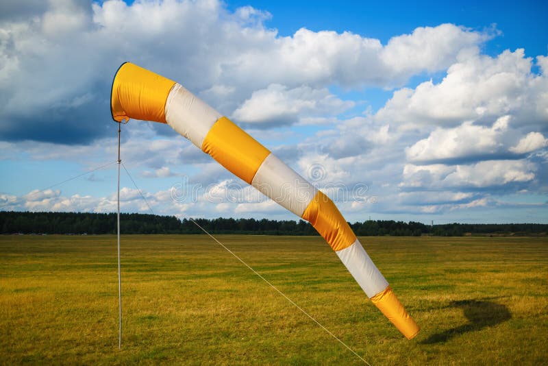 Meteorology Windsock in Airport Stock Image - Image of deicing ...