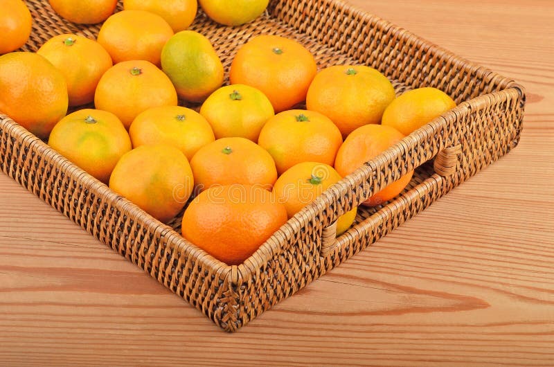 Orange on wickered tray stock image. Image of backdrop - 64081901