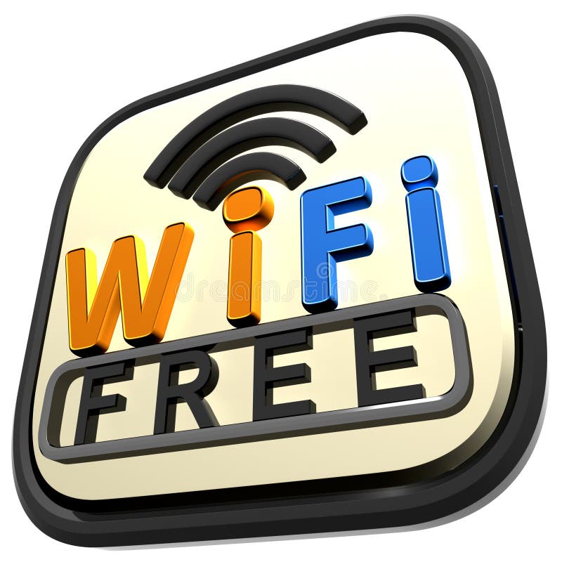 Orange Wifi Free Internet stock illustration. Illustration of ...