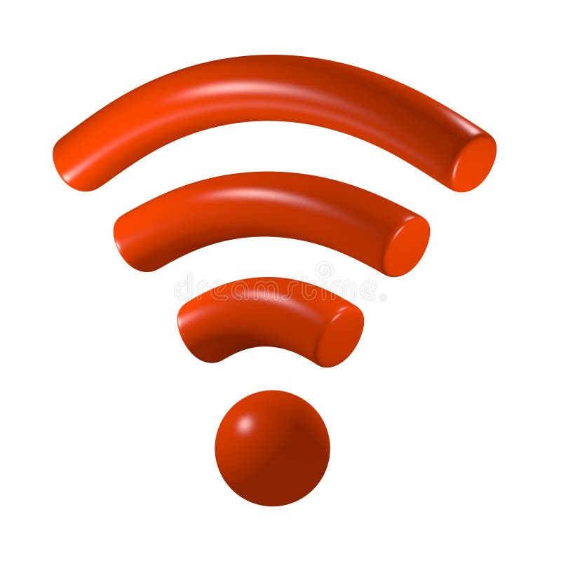 Orange wifi icon stock illustration. Illustration of icon - 69063361