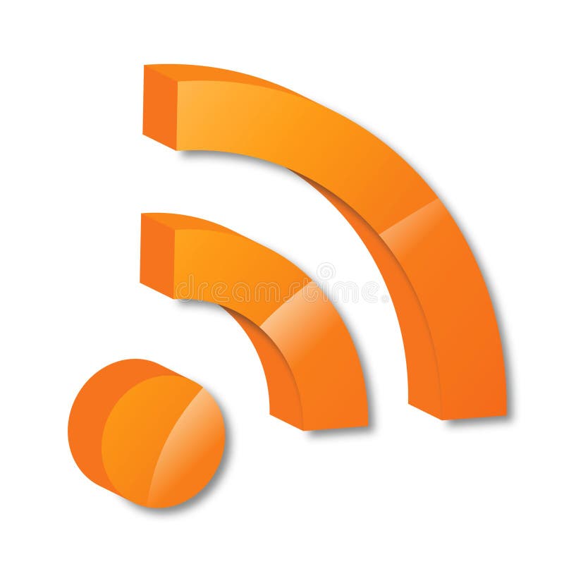 Orange wifi icon stock illustration. Illustration of icon - 69063361
