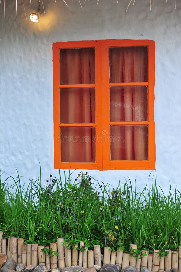 Orange Window stock image. Image of decoration, open - 32310075