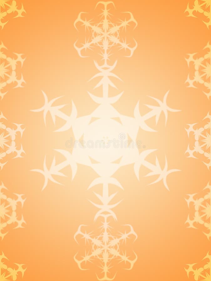 Orange Winter Holidays Background with White Snowflakes. Stock ...