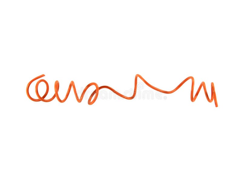 Orange Wire Cable of Usb and Adapter Isolated on White Background ...