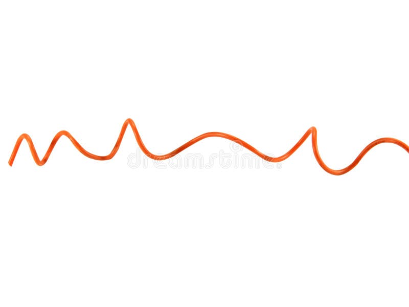 Orange Wire Cable of Usb and Adapter Isolated on White Background ...