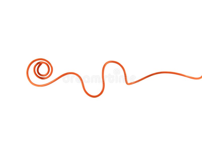 Orange Wire Cable of Usb and Adapter Isolated on White Background ...