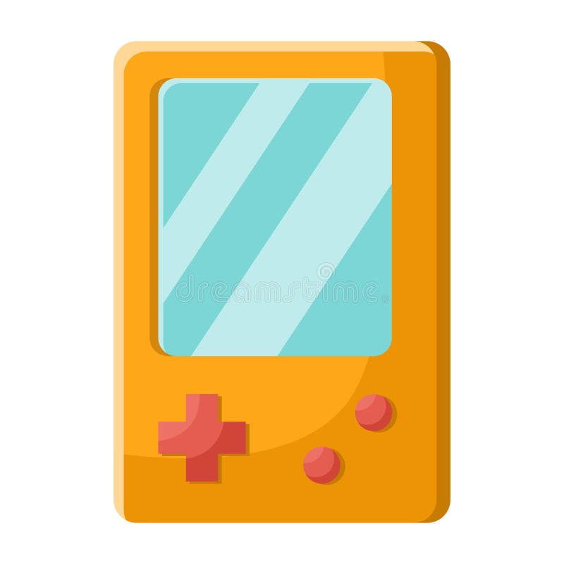 Orange wireless gamepad stock illustration. Illustration of electronic ...