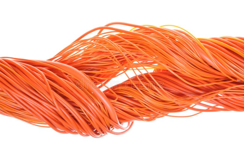 Orange Wires in Global Computer Networks Stock Photo - Image of ...