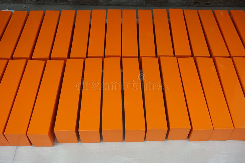 Orange wood boxes stock photo. Image of package, plank - 61789750
