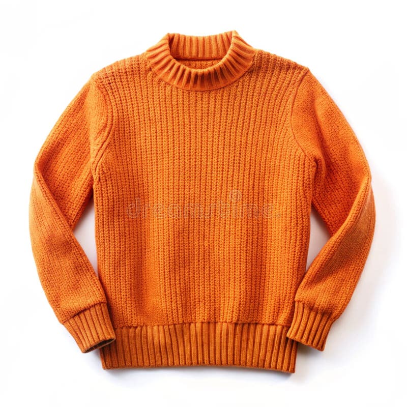 Orange wool sweater stock image. Image of casual, winter - 362369073