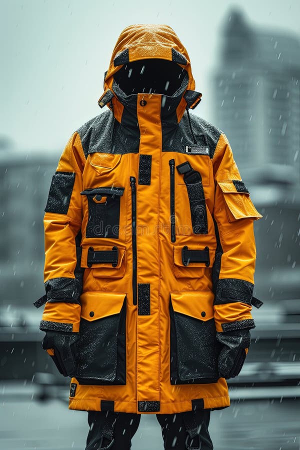 Orange Work Wear Mockup on White Background. Generative AI Stock ...