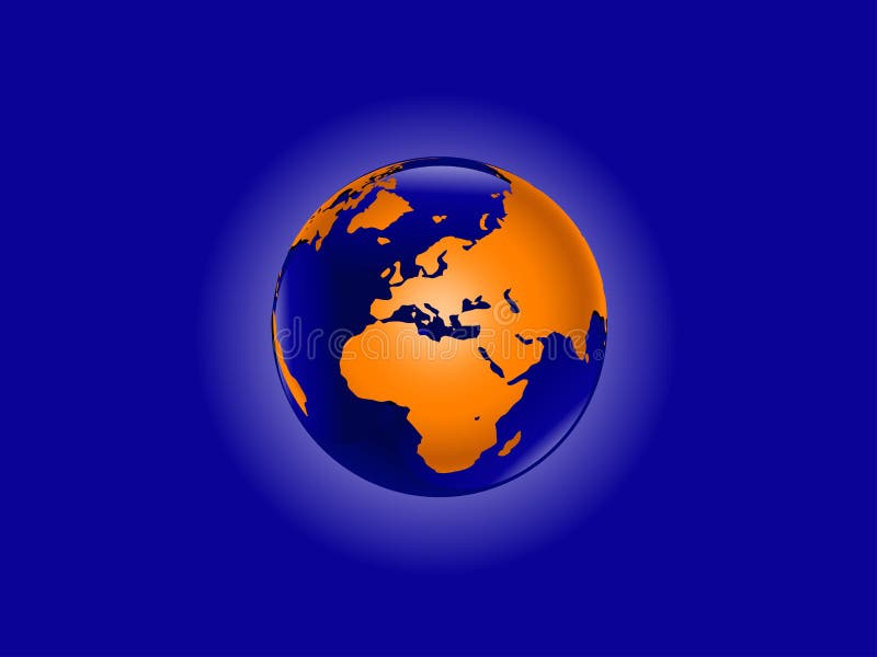 Orange world globe stock illustration. Illustration of designs - 5582186
