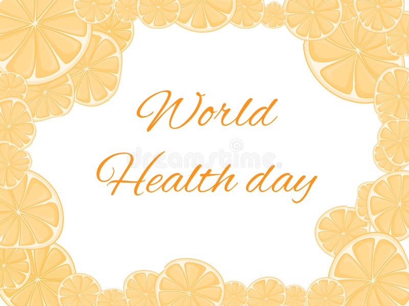 Orange - World Health day stock vector. Illustration of holiday - 114248122