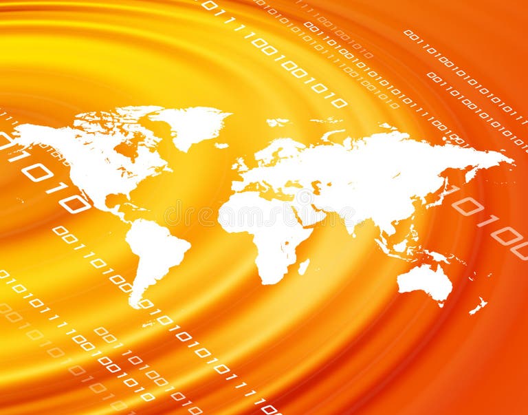 Orange world map stock illustration. Illustration of countries - 784117