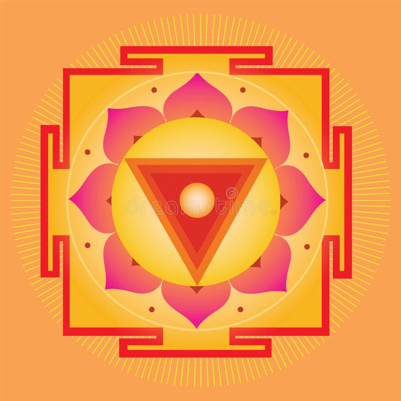 Om Yantra- illustration stock vector. Illustration of energetic - 27722881