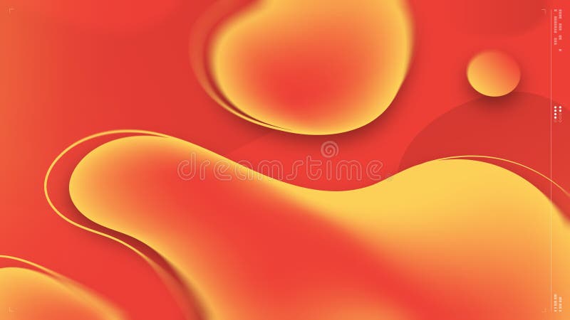 Orange Yellow Abstract Neon Color Design Minimalism Fluid Design