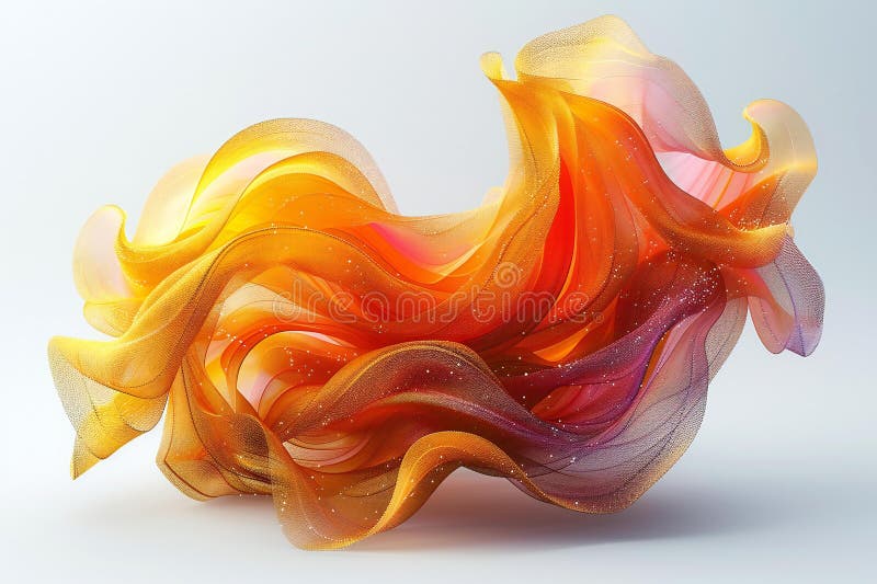An Orange and Yellow Abstract Piece of Art, High Quality, High ...
