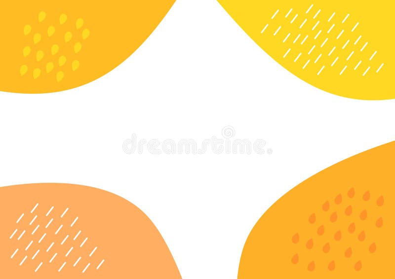 Orange and Yellow Abstract Shapes Border Background Stock Vector ...