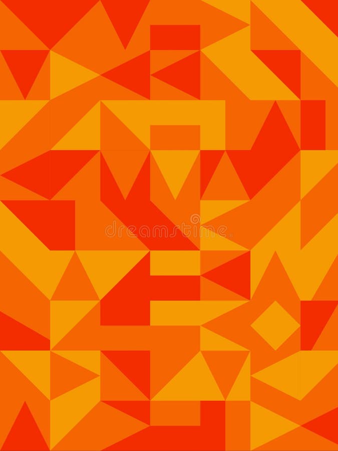 Orange Abstract Triangles Background Stock Illustration - Illustration ...