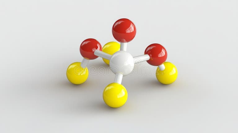 Orange and Yellow Atoms Come Together To Form a Complex Molecular ...