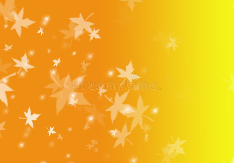 Autumn Leaves Background with Sparkle Stock Illustration - Illustration ...