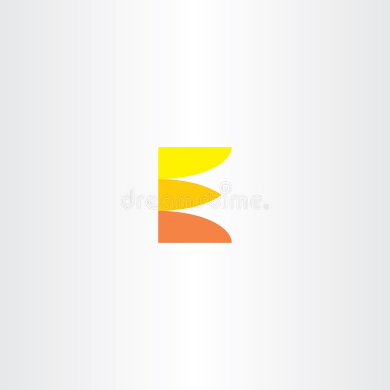 Orange Yellow E Letter E Symbol Vector Logotype Stock Vector ...