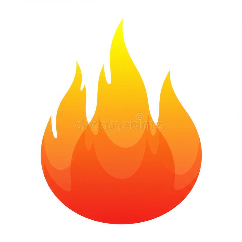 Orange and Yellow Fire Flame Illustration Stock Illustration ...