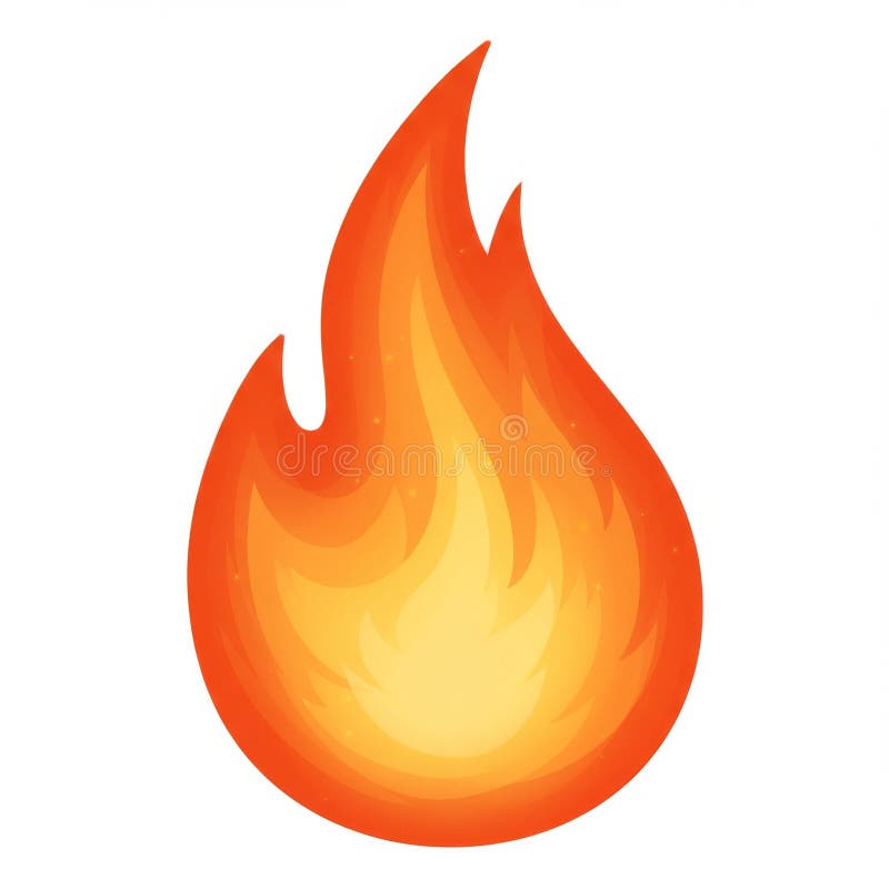 Orange and Yellow Fire Flame Illustration Stock Illustration ...