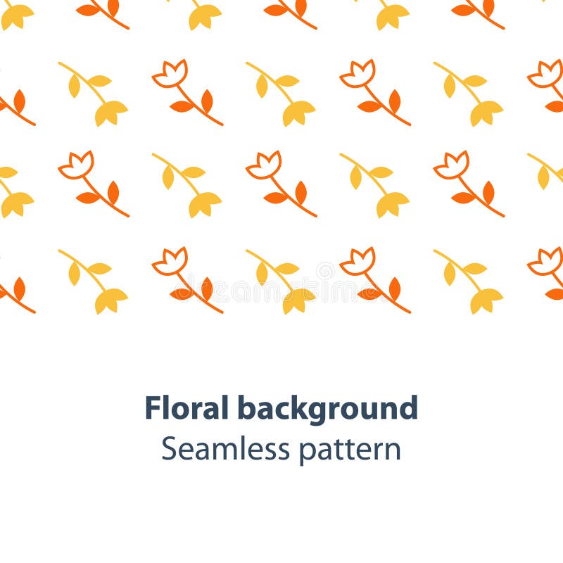 Orange and Yellow Flowers Fancy Backdrop Pattern Stock Vector ...