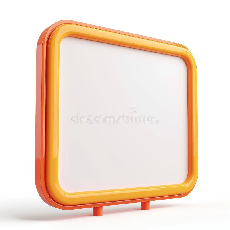 Blank Orange and Yellow Signboard Mockup Attractive, Modern, and ...