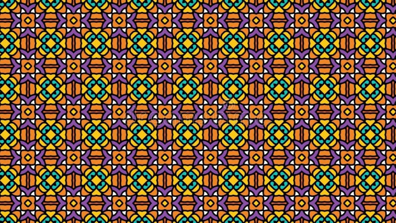The Orange-yellow Geometric Pattern on a Black Background Slide ...