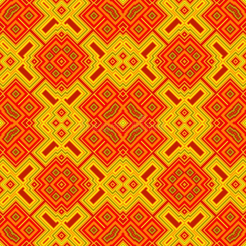 Orange Yellow Geometric Rhombus Seamless Pattern Stock Illustration ...